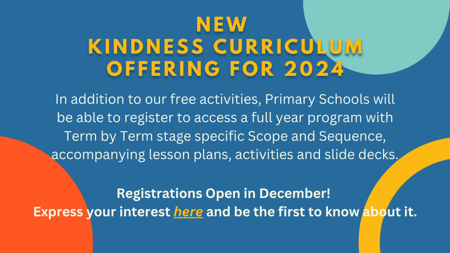 - The Kindness Curriculum